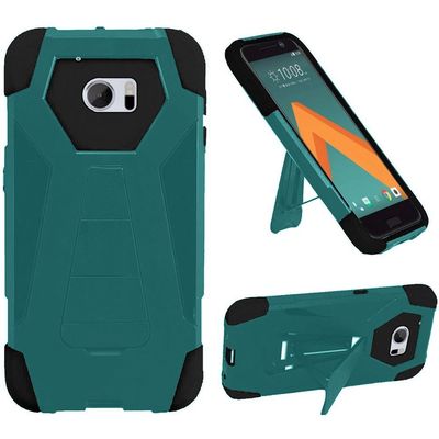 For HTC M10 Hybrid T Kickstand - Teal+Black | eBay