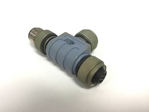 Escha FKM5-FKM5-FSM5 Coupling Tee, M12x1 5 Pin Connector, Voltage: 60V ...