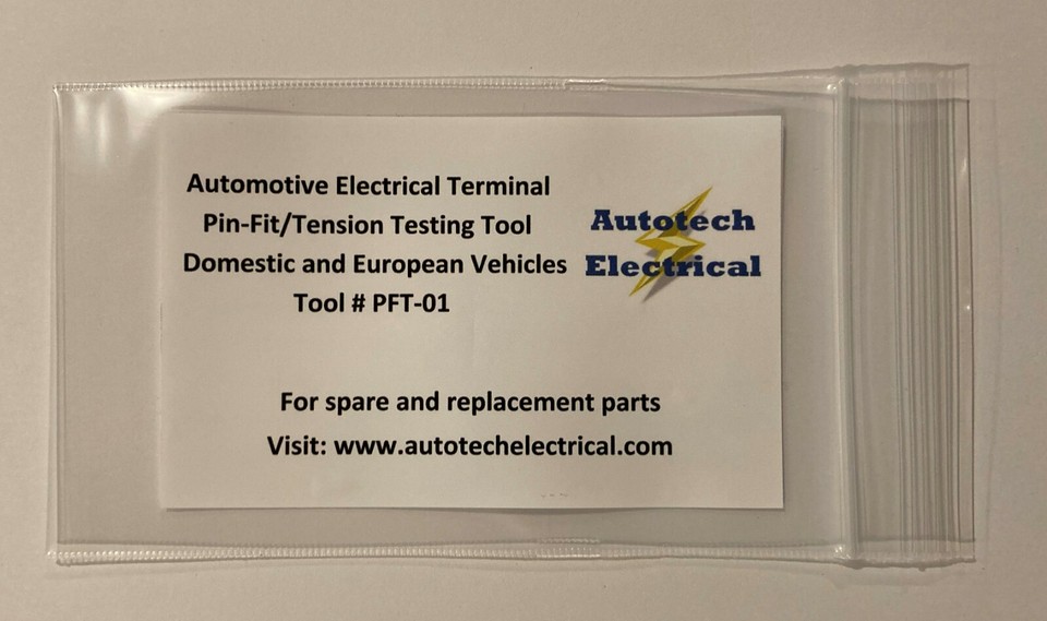 Electrical Terminal Pin-Fit/Tension Testing Tool - Domestic & European ...