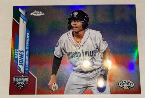 Greg Jones 2020 Topps Chrome Pro Debut RC Red Refractor #'ed /10 | eBay