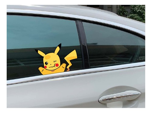 Set 2 Cute Pikachu Peeker Peeking Window Vinyl Decal Anime Pokemon Go ...