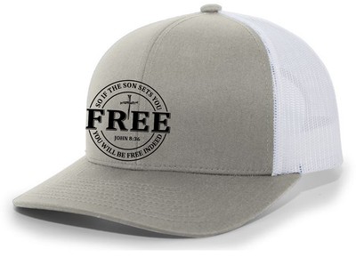 Christian Free Indeed John 8:36 Nail Cross Jesus Mens Mesh Back Trucker ...