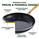 GreenPan Studio 12" Ceramic Nonstick Covered Aluminum Fry pan Black ...