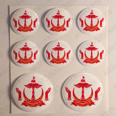 Stickers Brunei Coat of Arms Gel Domed Resin 3D Brunei Vinyl Sticker ...