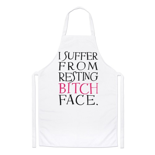 I Suffer From Resting Bitch Face Chefs Apron Funny Joke Rude Cooking ...