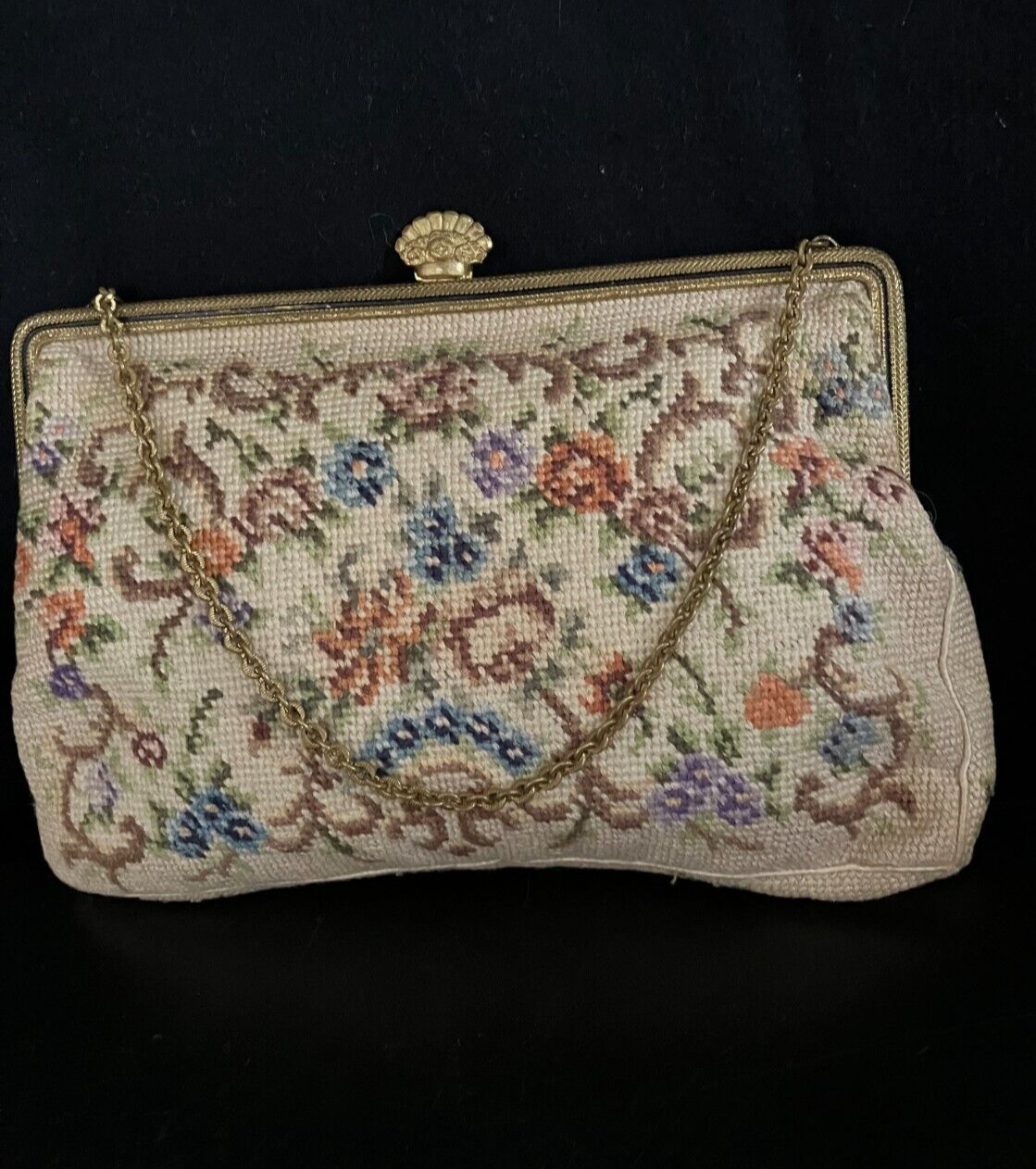 Antique Vintage Small Petit Point Purse Czechoslovaki… - Gem