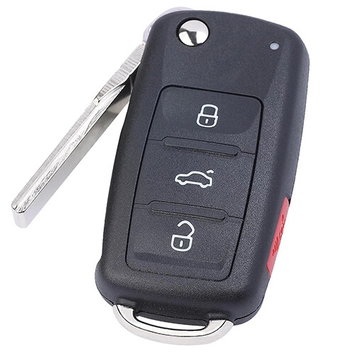 Flip Remote Key Fob 4 Buttons NBG010180T for Volkswagen Golf GTI Jetta ...