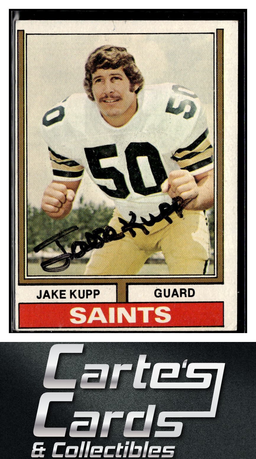 Jake Kupp 1974 Topps #204 New Orleans Saints TTM/IP Signed Auto | eBay