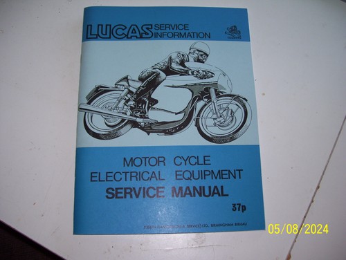 Lucas Motorcycle Electrical Equipment Service Manual Mtn Automotive ...