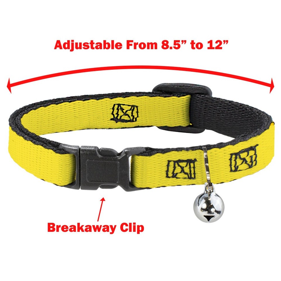 Cat Collar Breakaway with Bell Checker Blocks White/Navy/Neon Green ...