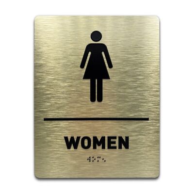 Womens Restroom Identification Sign - ADA Compliant Bathroom Sign ...