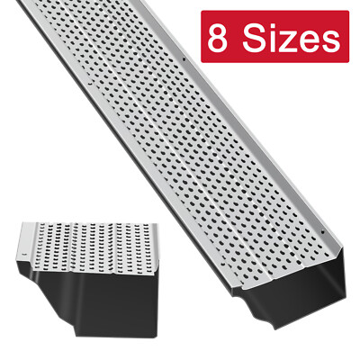 8 Sizes Gutter Guard Aluminum Mesh Leaf Filter Guards Gutters Debris Protection | eBay