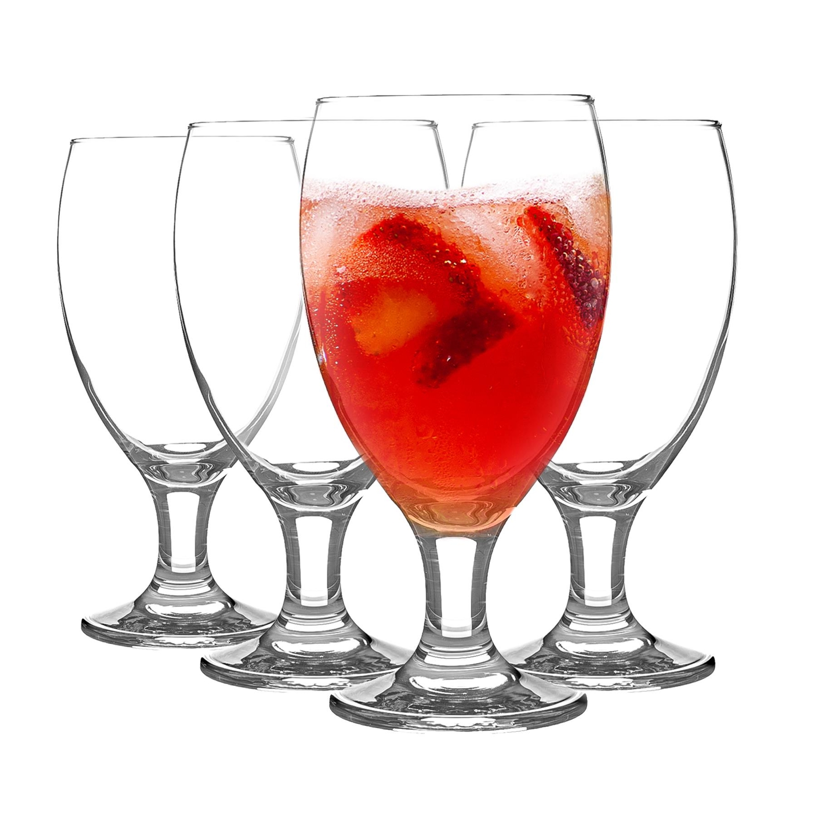 4x Classic Craft Cider Glasses Stemmed Tulip Pub Pint Beer Glass Set ...