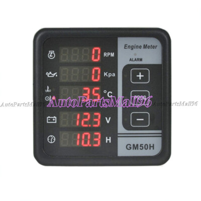 Generator LCD Multifunction Meter Diesel Engine Monitor Oil pressure ...