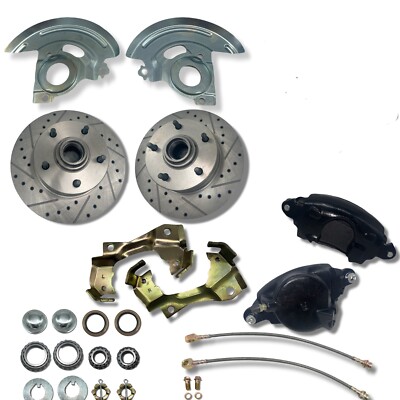 64-74 GM A Body Chevy Car Chevelle Front Disc Kit D/S Rotors for Drop ...