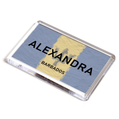 FRIDGE MAGNET - Alexandra - Barbados Flag | eBay