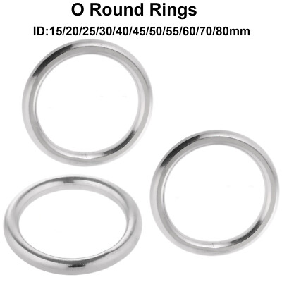 Welded Ring 316 Stainless Steel O Round Rings Circle Craft Webbing Boat ...
