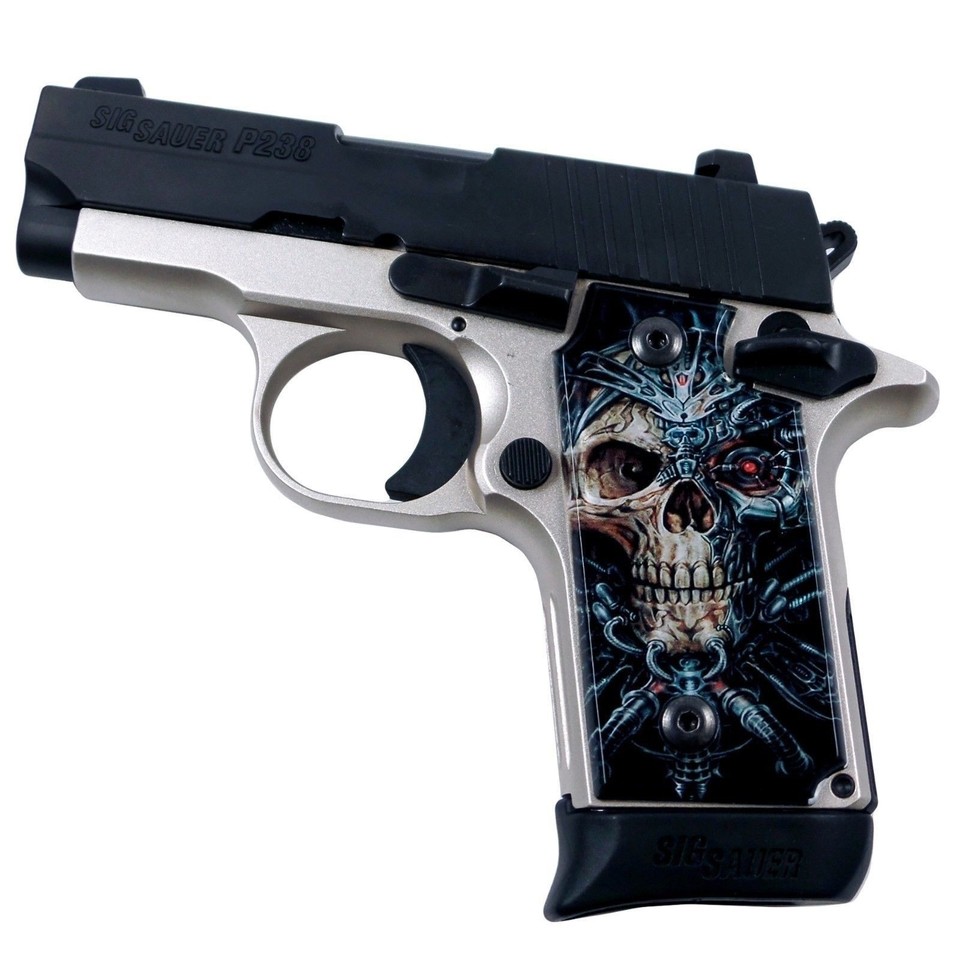 Custom P238 Ambidextrous SPD Acrylic Grips Bio Skull | eBay