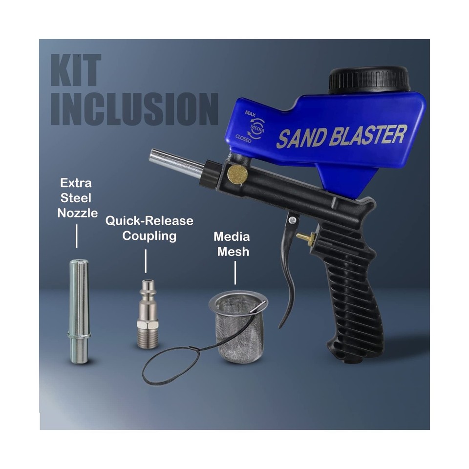 LE LEMATEC Soda Blaster/Sand Blaster Gun Kit for Air Compressor ...