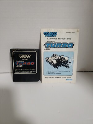 Turbo (ColecoVision, 1982) Game Cart + Manual | eBay
