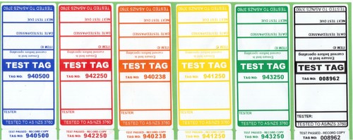 NSW Premium Electrical Test Tag Pack - 1500 (250 x 6 colours) | eBay