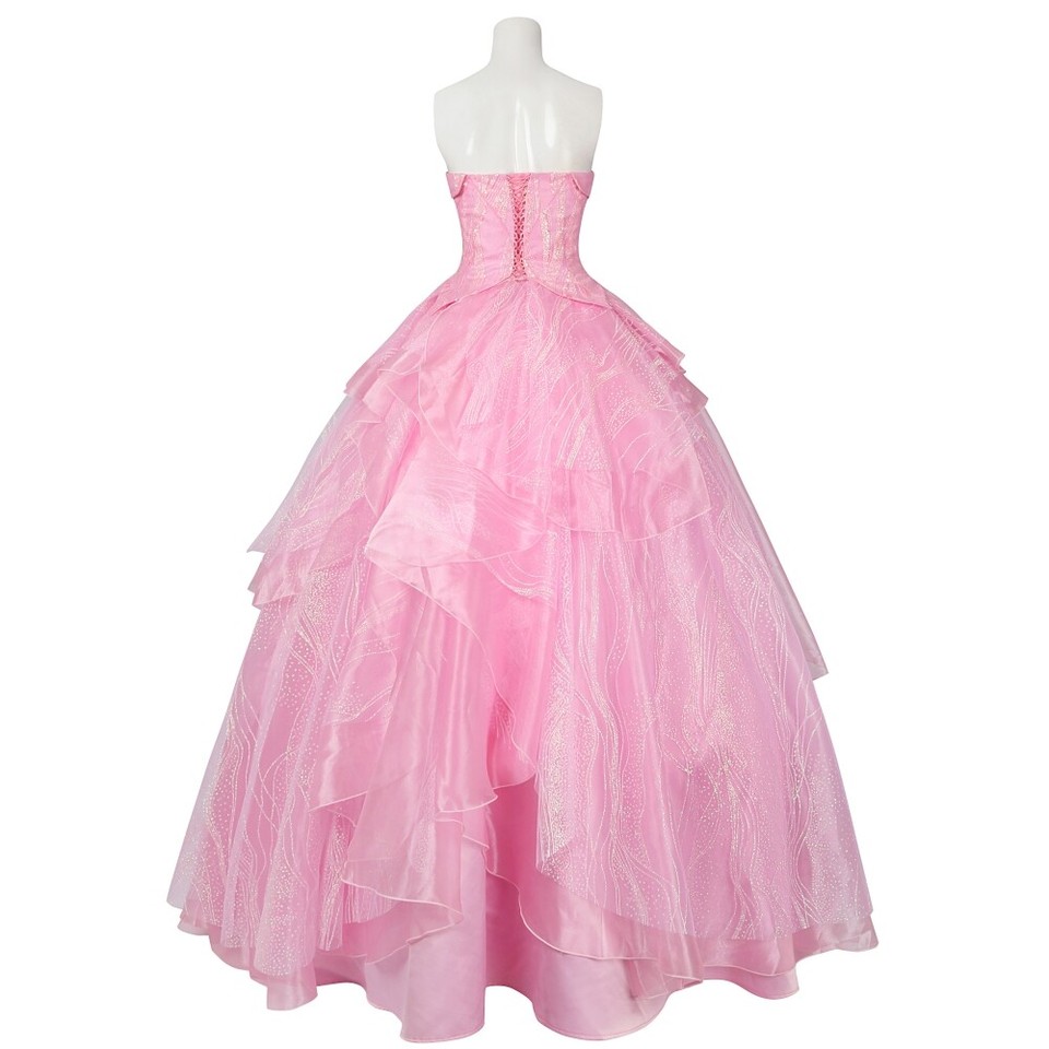 Wicked Part One Glinda Cosplay Formal Dress with Crown Earings Role ...