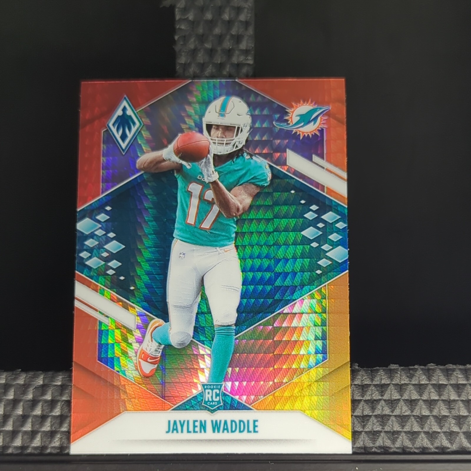 2021 Panini Phoenix Jaylen Waddle Rookie Fire Burst Card RC #106 Miami ...