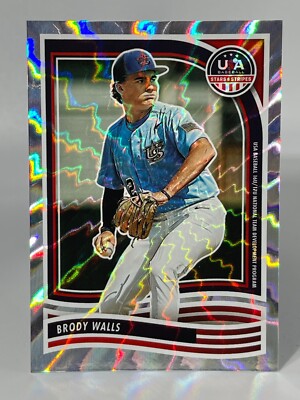 2024 Panini USA Stars & Stripes BRODY WALLS #133 Silver Lightning Holo ...