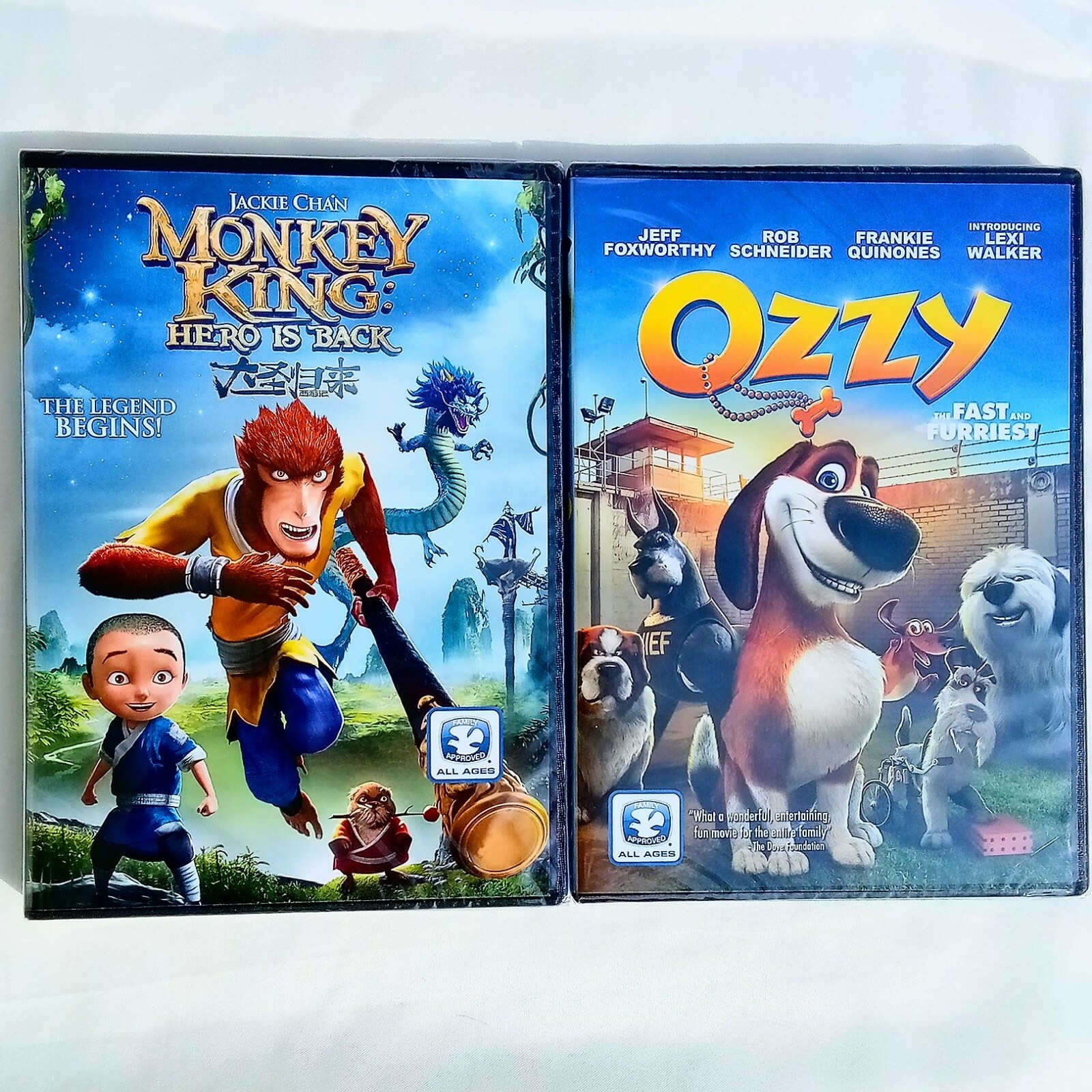 2 New DVDs - Monkey King w/ Jackie Chan & Ozzie w/ Jeff Foxworthy ...