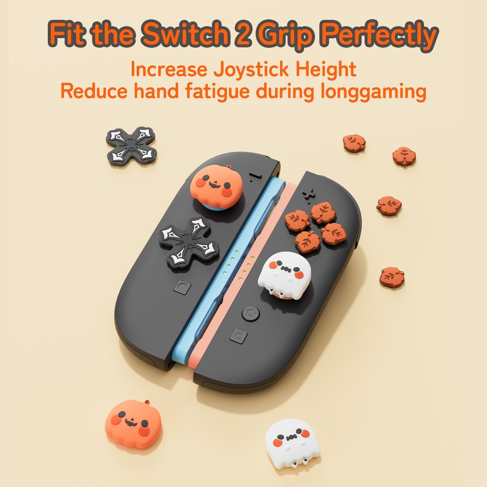 GeekShare Cross D-Pad Button Cap ABXY Button Thumb Grip for Switch 2 Pumpkin imp | eBay
