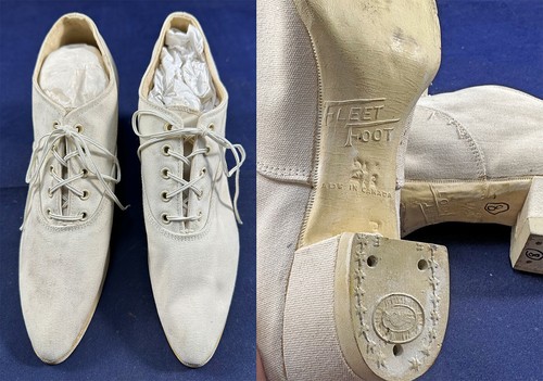 Vintage Fleet Foot Dimples Dominion Rubber Co White Canvas Tennis Shoes ...