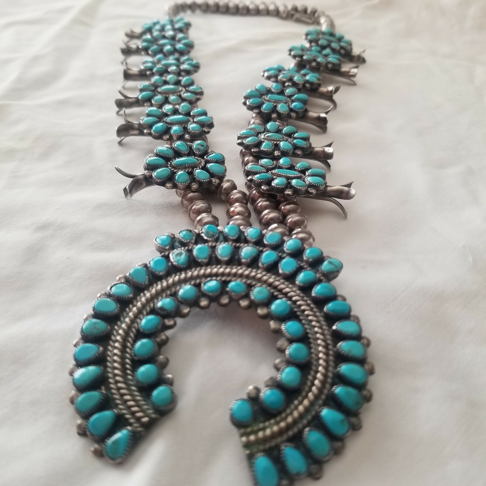 Squash Blossom Necklace Old Pawn Native J.M. Begay 170g | eBay