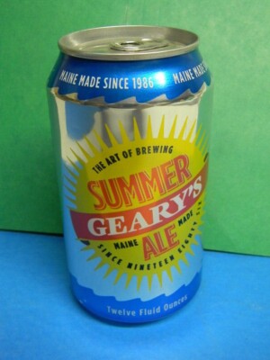 RARE OLDER CRAFT GEARY'S SUMMER ALE BEER CAN PORTLAND MAINE SUN ...