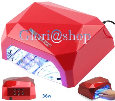 LAMPADA UV 36W PROFESSIONALE RICOSTRUZIONE UNGHIE GEL 24 LED CCFL TIMER DIGITALE | eBay