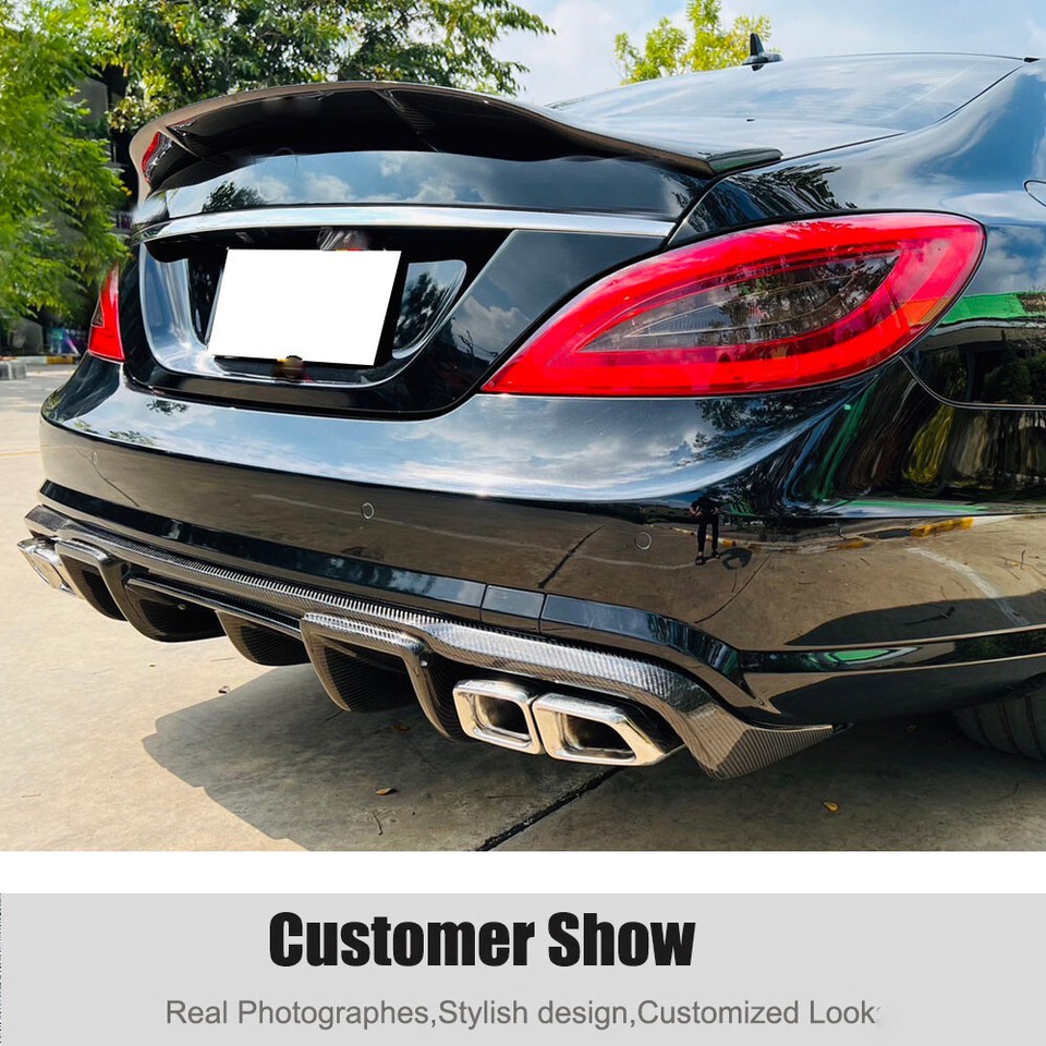 For Benz W218 CLS550 CLS63 2012-2014 Real Carbon Fiber Rear Bumper ...