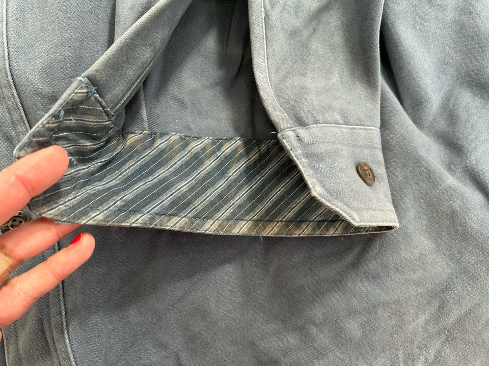 LEVIS HEAVYWEIGHT Jacket Men XXL LIGHT BLUE Flannel Button Up Shacket ...