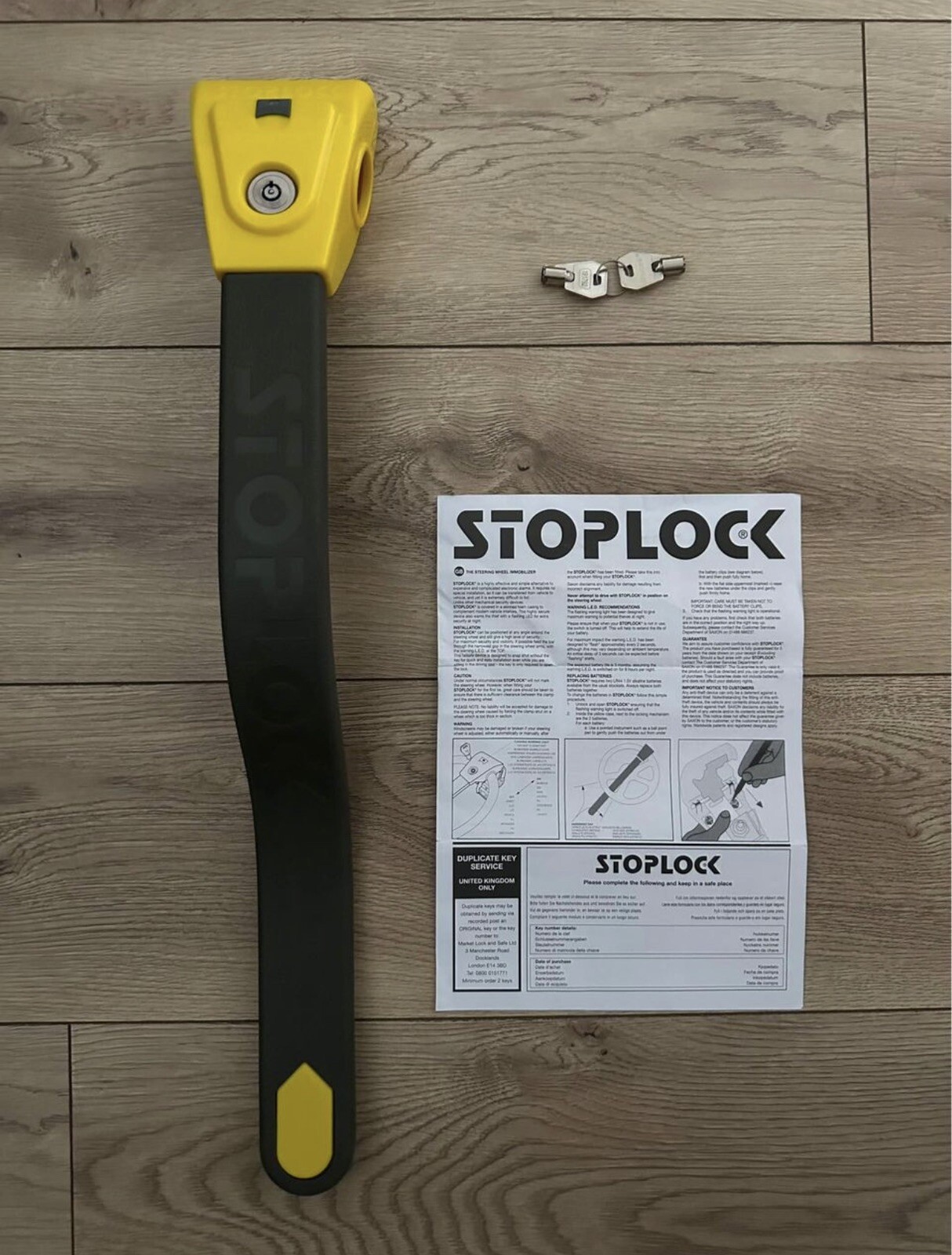 STOPLOCK STEERING WHEEL LOCK ORIGINAL UNIVERSAL HIGH SECURITY CAR VAN ...