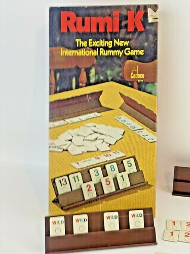 Vintage RUMI K by Cadaco Exciting Int'l Rummy Game 2 to 4 players ...