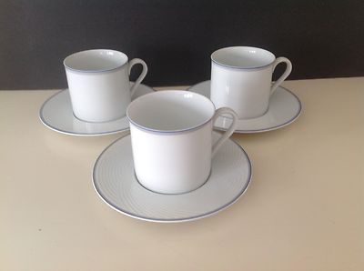 Dansk Tapestries DAMASK Blue Pattern 3 CUP/SAUCER SETS Jack Lenor ...