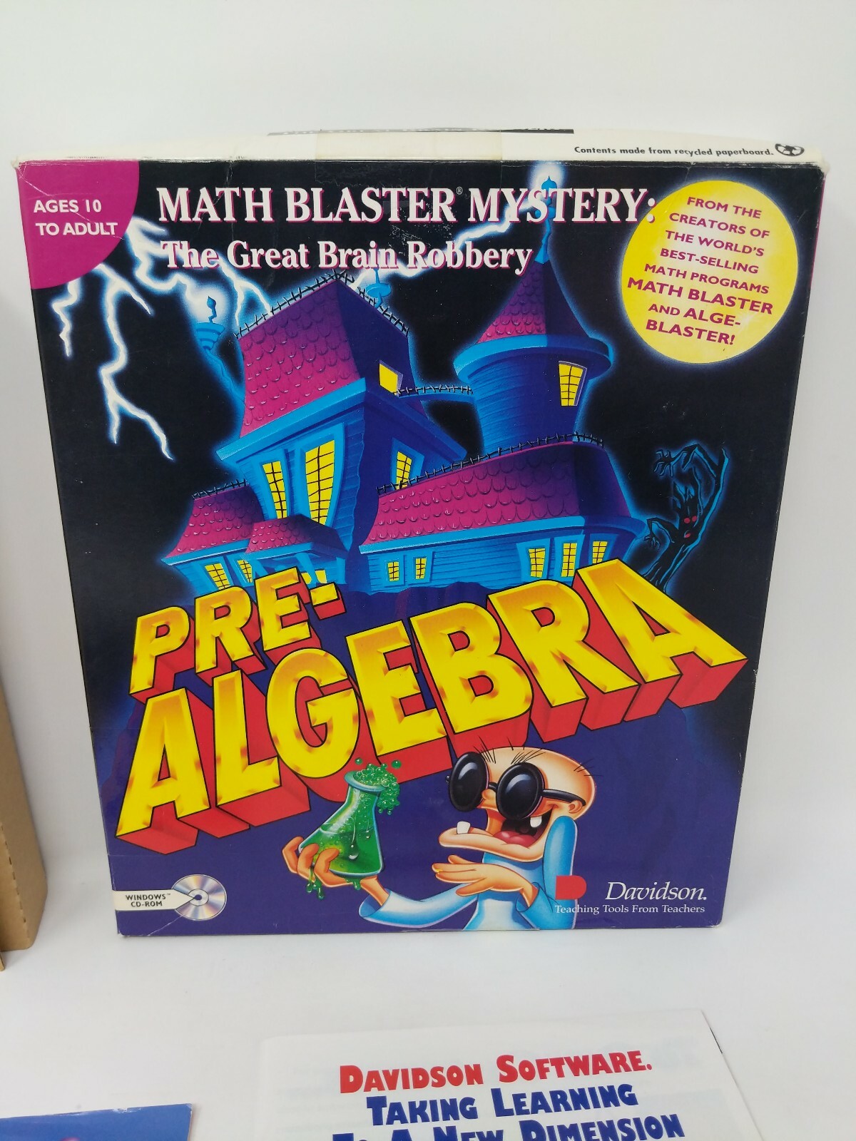 Davidson Math Blaster Mystery Pre-Algebra Ages 10 - Adult Windows/Mac ...