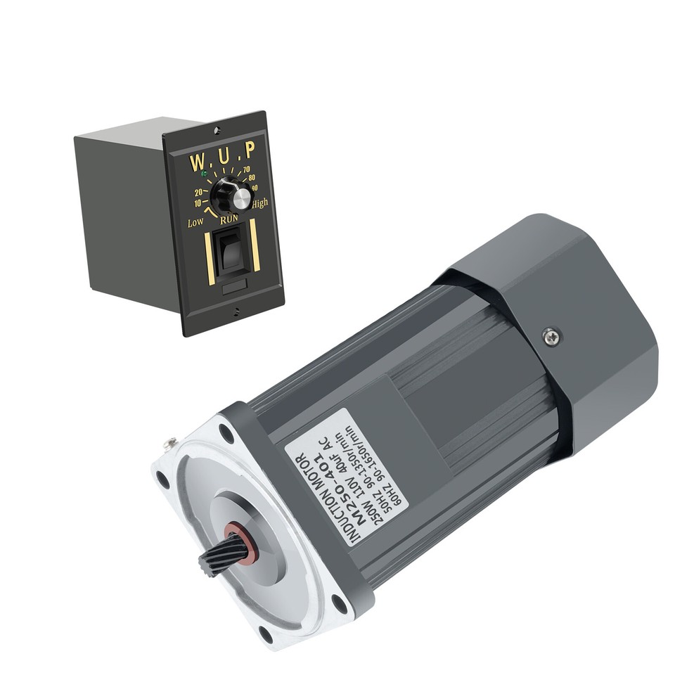 110V 250W AC Gear Reduction Motor Electric + Variable Speed Control ...