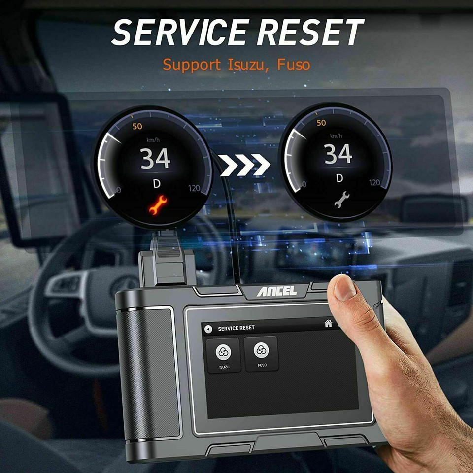 ANCEL HD3300 Heavy Duty Truck Scanner HD OBD DPF All System Diagnostic ...