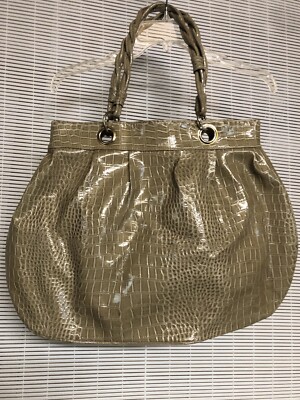 JESSICA SIMPSON Handbag ~ Taupe ~ Twisted Handles ~ Gold Hardware and ...