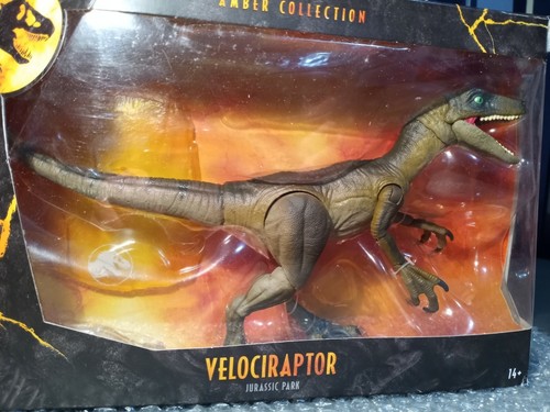 Jurassic World GJD03 Amber Collection Velociraptor Action Figure for ...