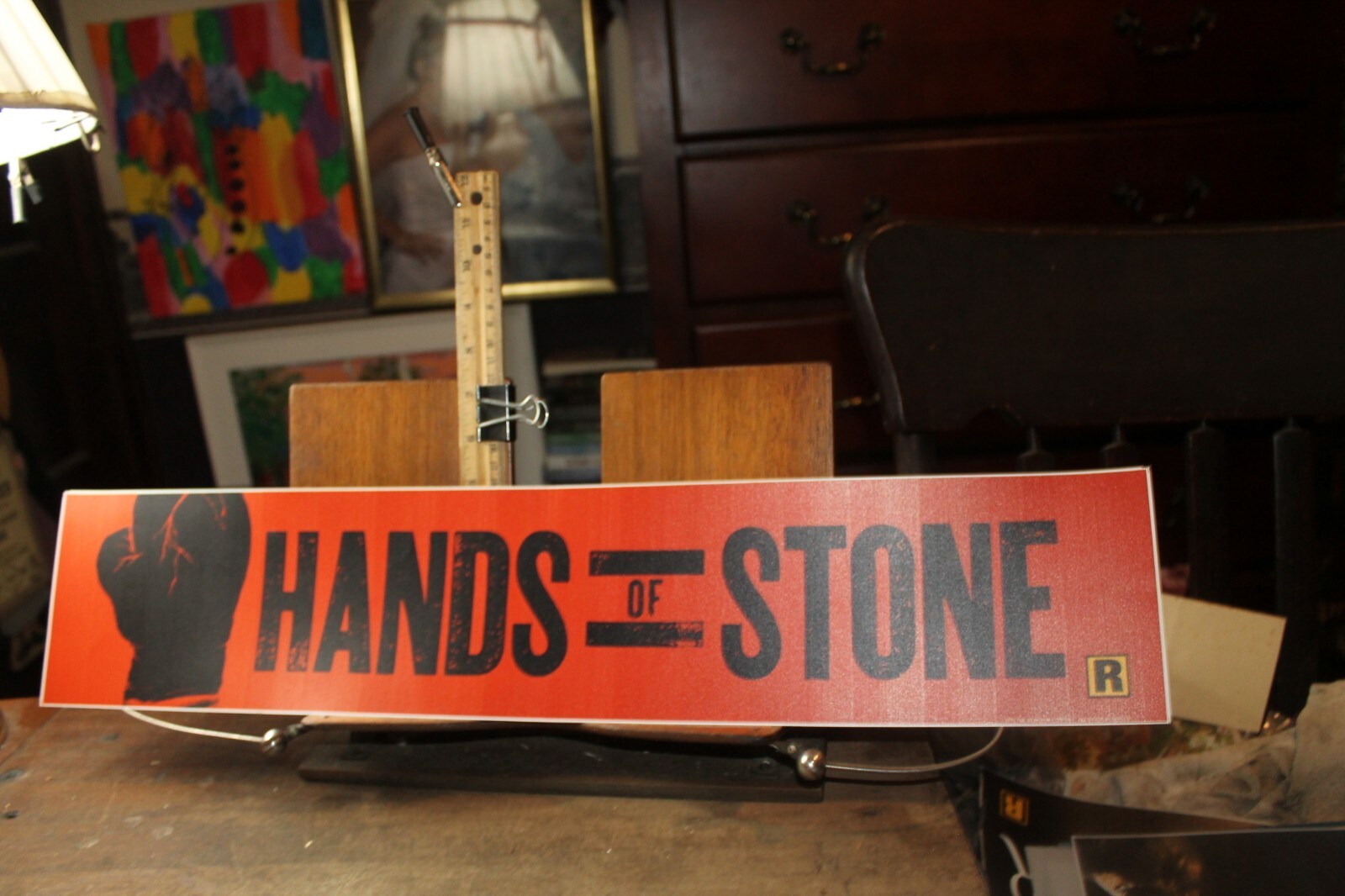 25" x 5" Movie Theater Header Mylar Poster Hands of Stone | eBay