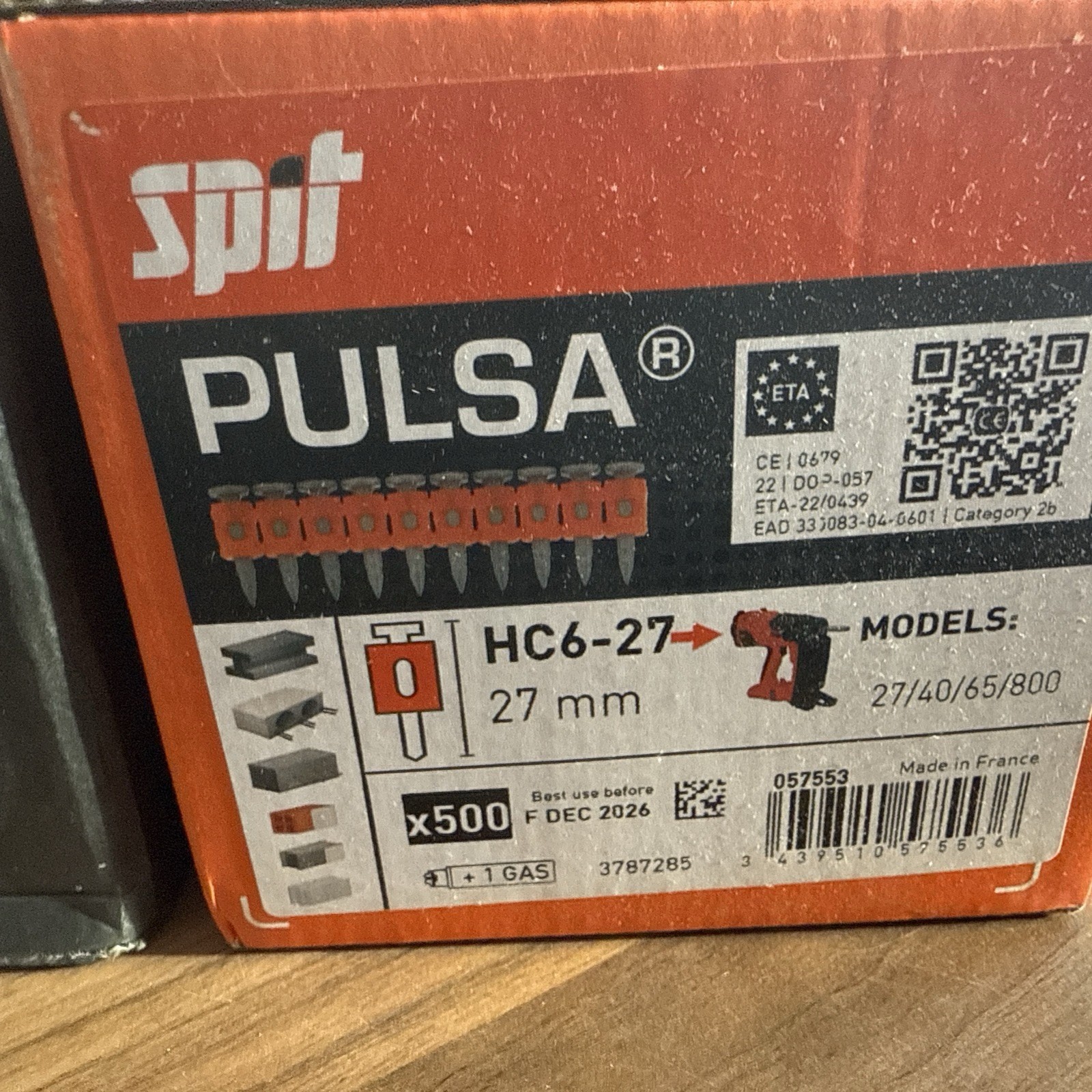 Spit Pulsa Nails HC6-27mm with Gas 2025/2026 500 in Box | eBay UK