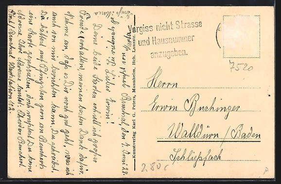 Ansichtskarte Bruchsal, Vorderansicht des Instituts St. Maria | eBay