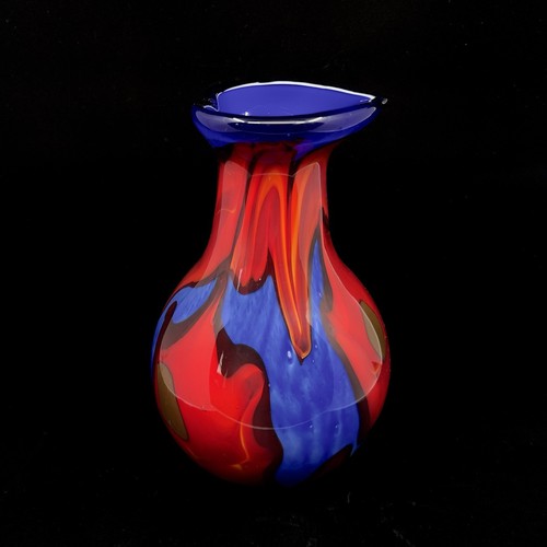 Vintage | Multicolor Heart-Shaped Rim Vase | Murano/Art Deco Style | eBay