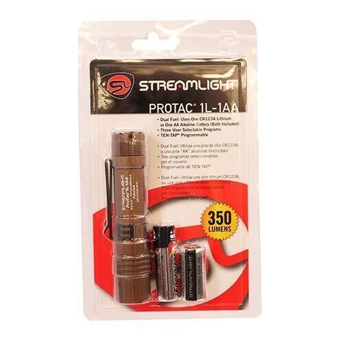 Streamlight, ProTac, Flashlight, C4 LED 350 Lumens, One CR123, One AA ...