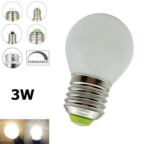 Dimmable 3W Globe Light Bulb LED 220V E27 Warm White Bulbs 360 Angle ...